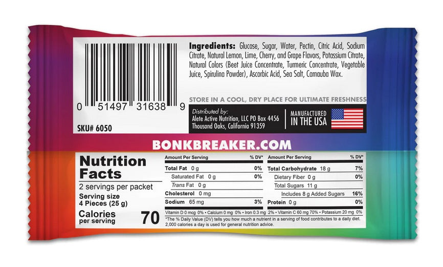 Bonk Breaker - Energy Chews - Rainbow Blast – Red Dot Running Company