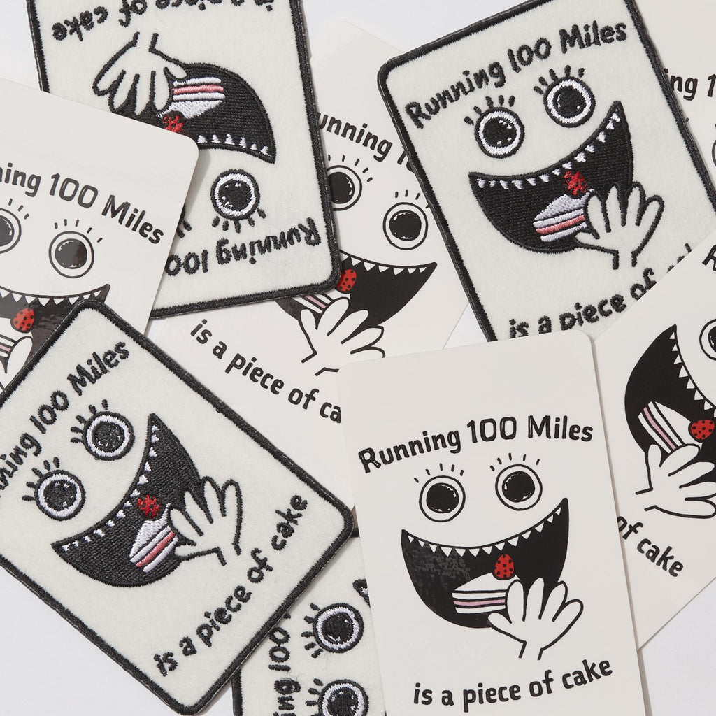 Tomo's Pit - Running 100 Miles is a Piece of Cake - Sticker/Cloth Patc ...